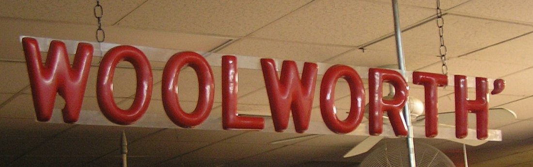 Early Woolworth’s Department Store Advertising Sign