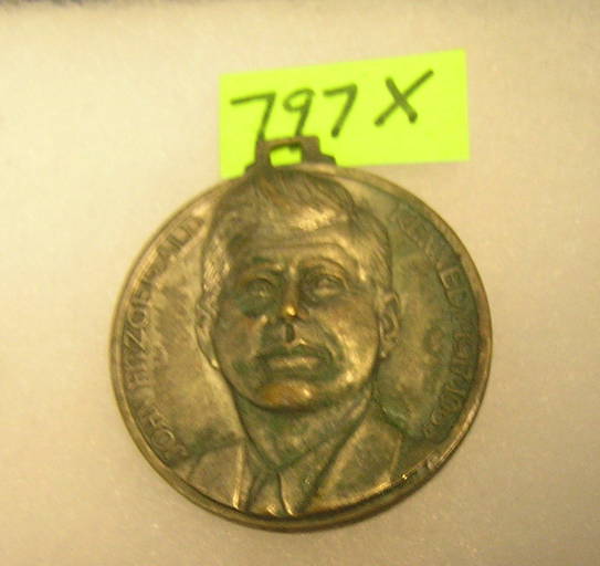 Vintage Jfk Nickel Silver Presidential Fob