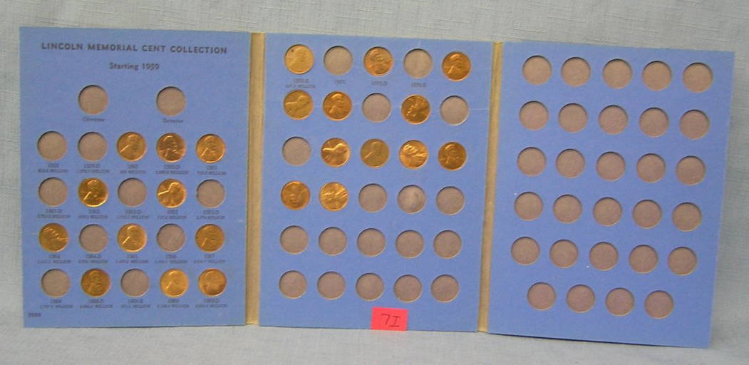 Lincoln Memorial Penny Collection 1959 1970's
