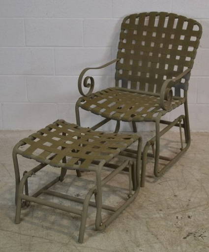 Patio Glider Rocker & Ottoman