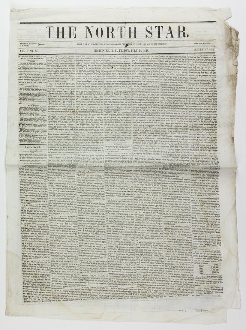 FREDERICK DOUGLASS' ICONIC NEWSPAPER, "THE NORTH STAR"
