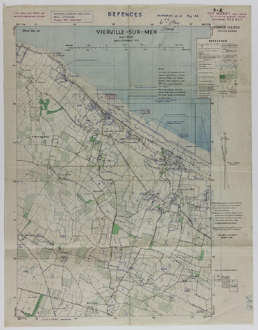VIERVILLE-SUR-MER OMAHA BEACH D-DAY MAP