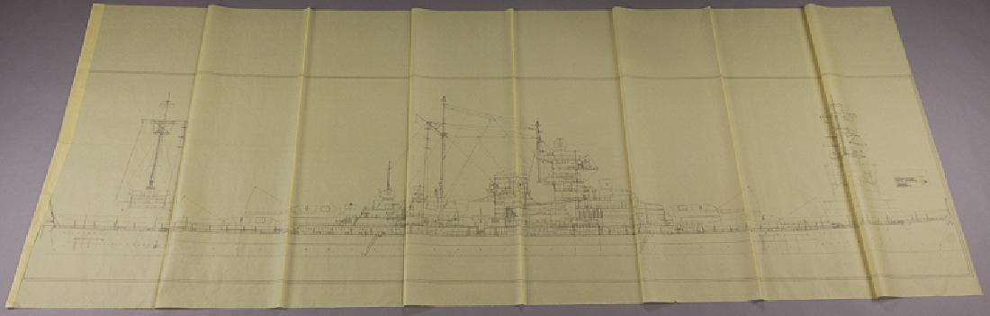 BATTLESHIP BISMARCK CROSS SECTION PLAN