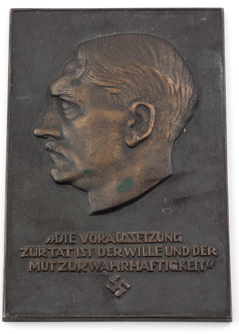 ADOLF HITLER AWARD PLAQUE