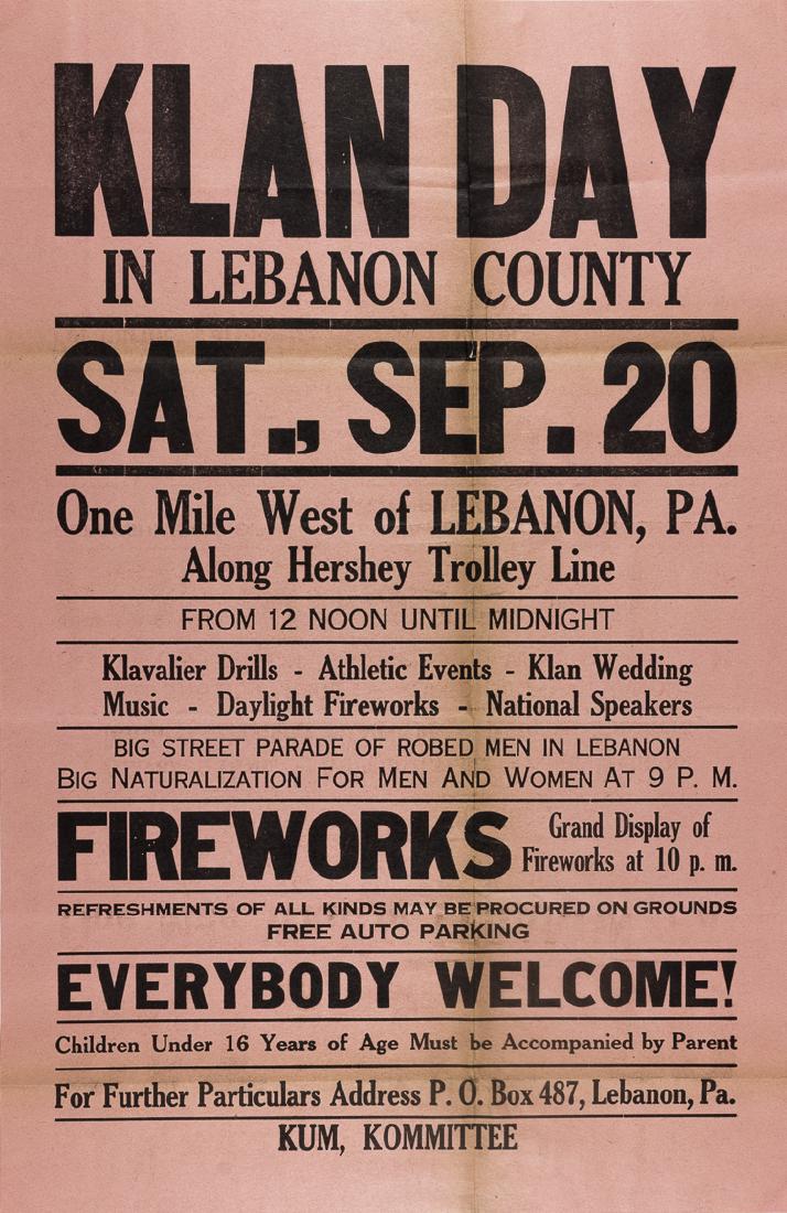 "KLAN DAY" BROADSIDE