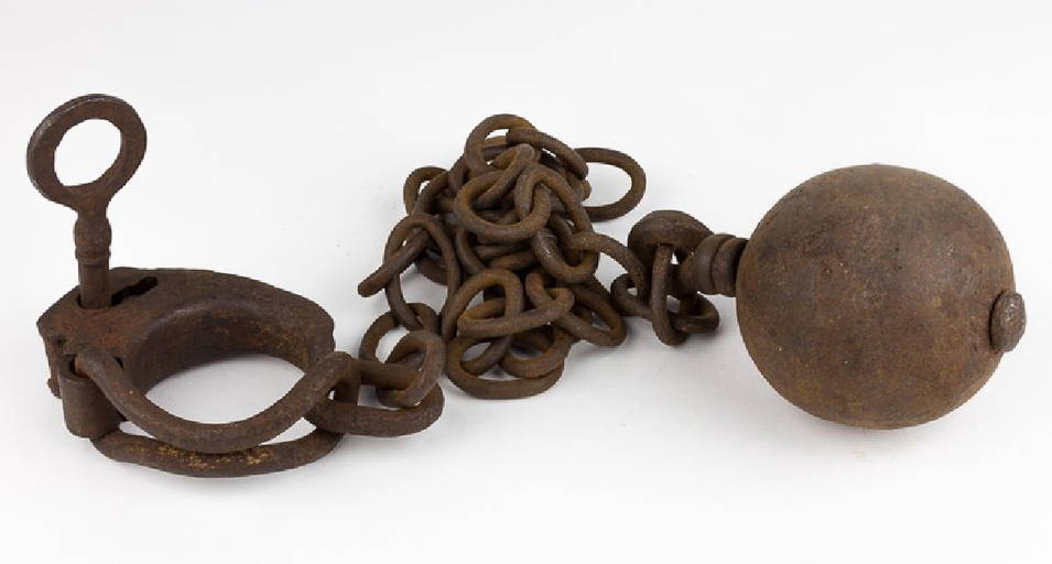 Cast Iron Ball And Chain "attitude Modifier"
