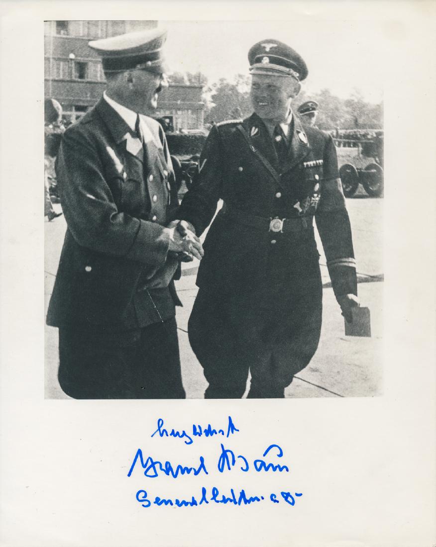 HANS BAUR. CRIMINEL SS DE GUERRE NAZI.