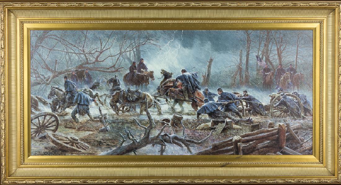 Giclee Print On Canvas: "the Mud March" By Mort