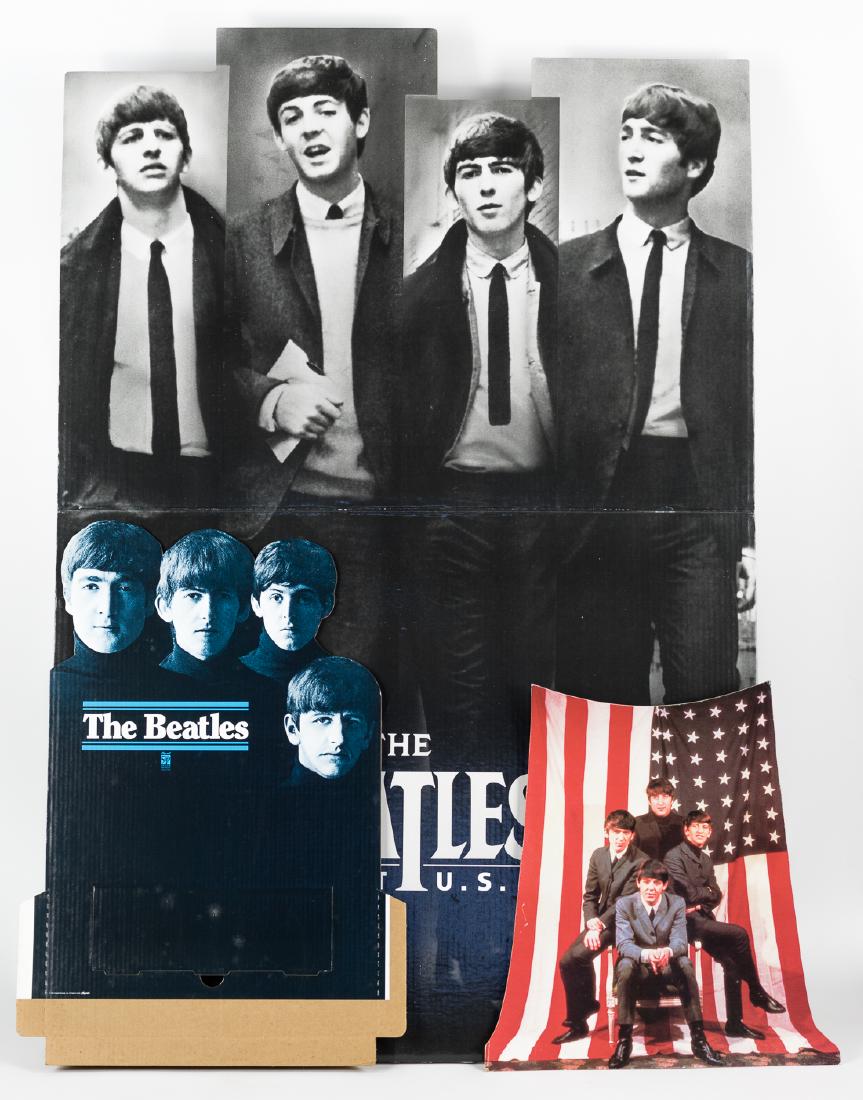 (BEATLES) CARDBOARD ADVERTISING CUT-OUTS (3)