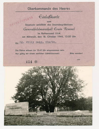 Invitation To The State Funeral Of Erwin J. Rommel