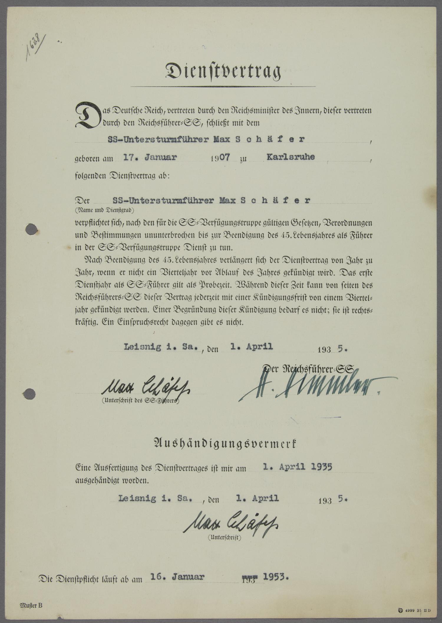 Heinrich Himmler And Max Schafer, K/c With Oak Leaves