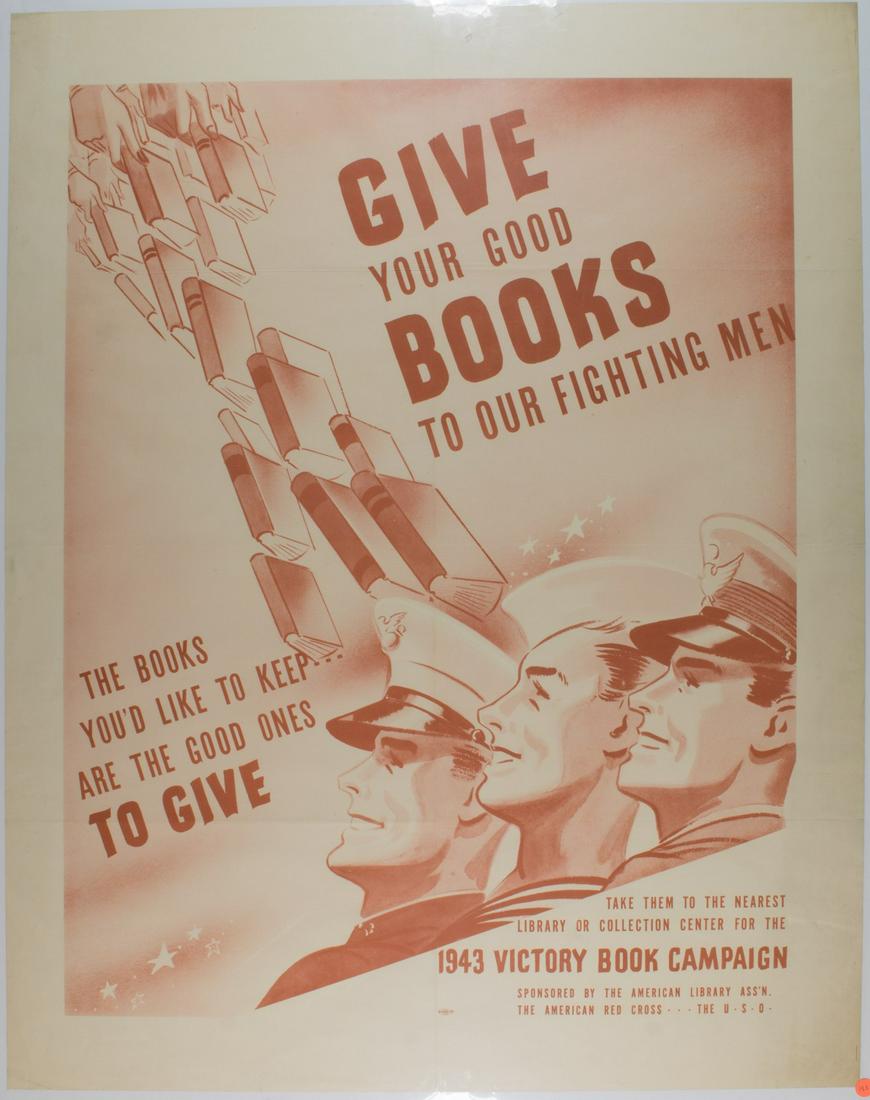 World War Ii Book Drive Poster
