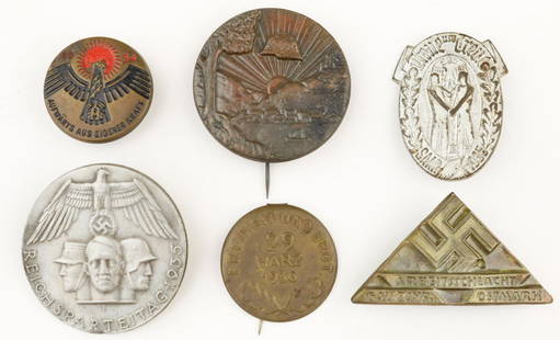 Ww2 German Tinnie Badge Treue Um Treue Saar 1935