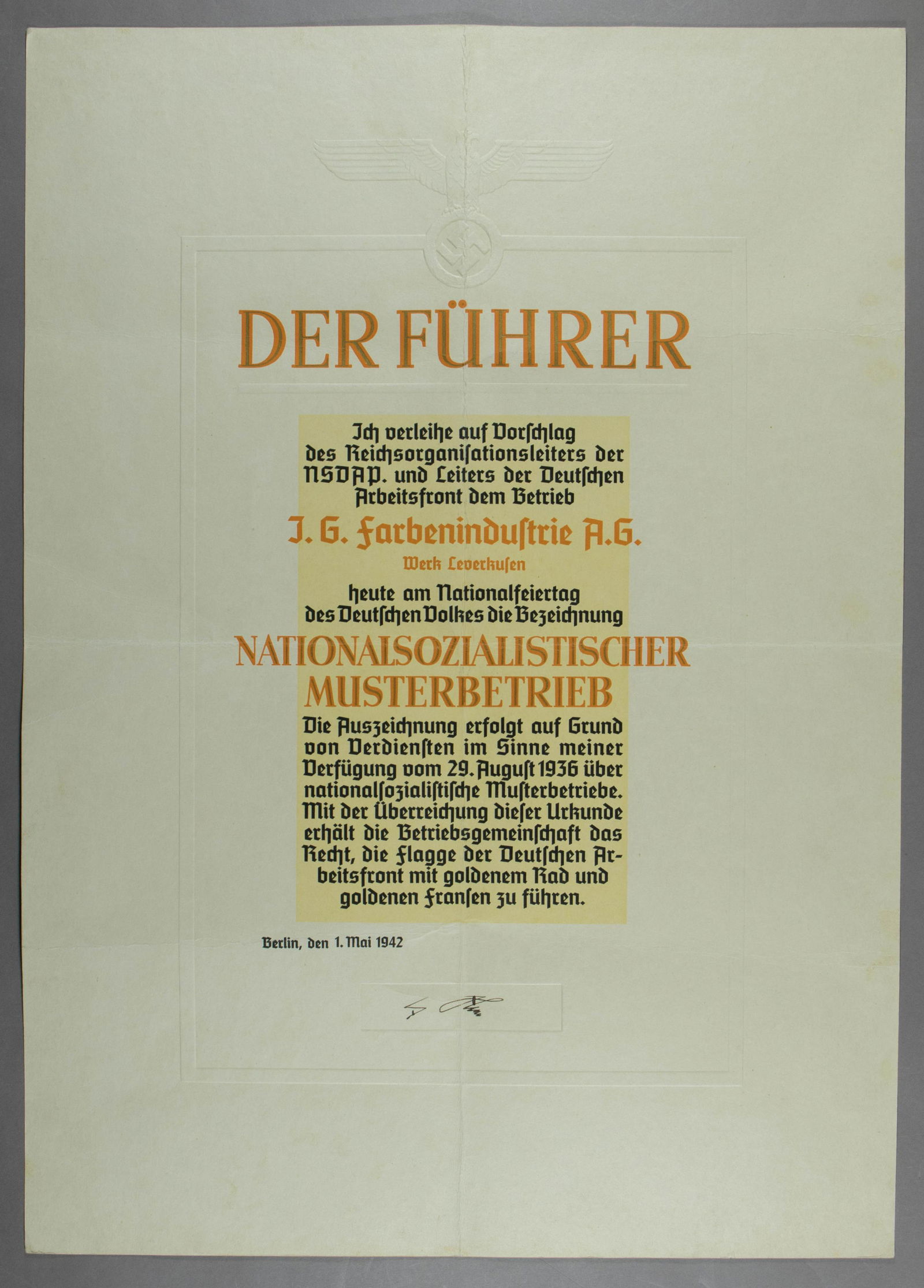 Adolf Hitler Honors I. G. Farben Makers Of 'zyklon B'