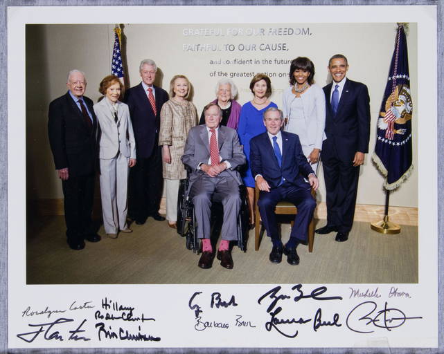 Five Presidents And First Ladies Signed Photograph