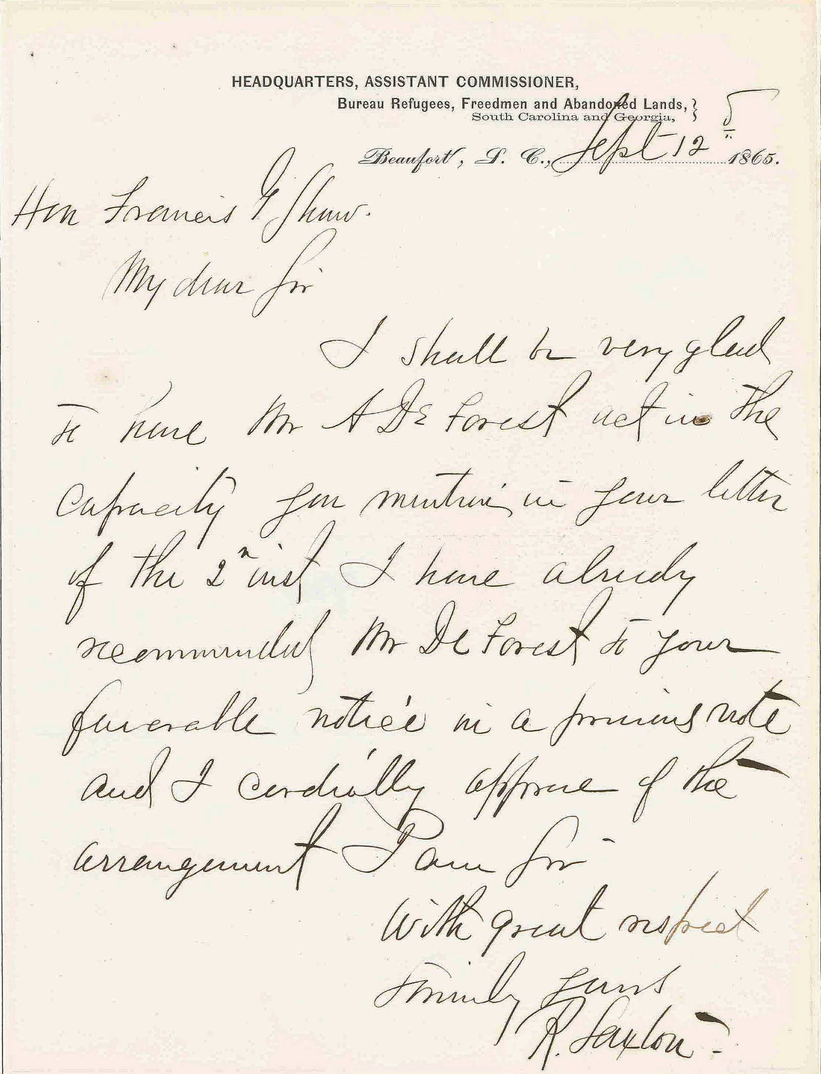 Rufus Saxton Auction