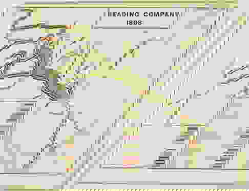 1898 Reading Railroad Map Auction