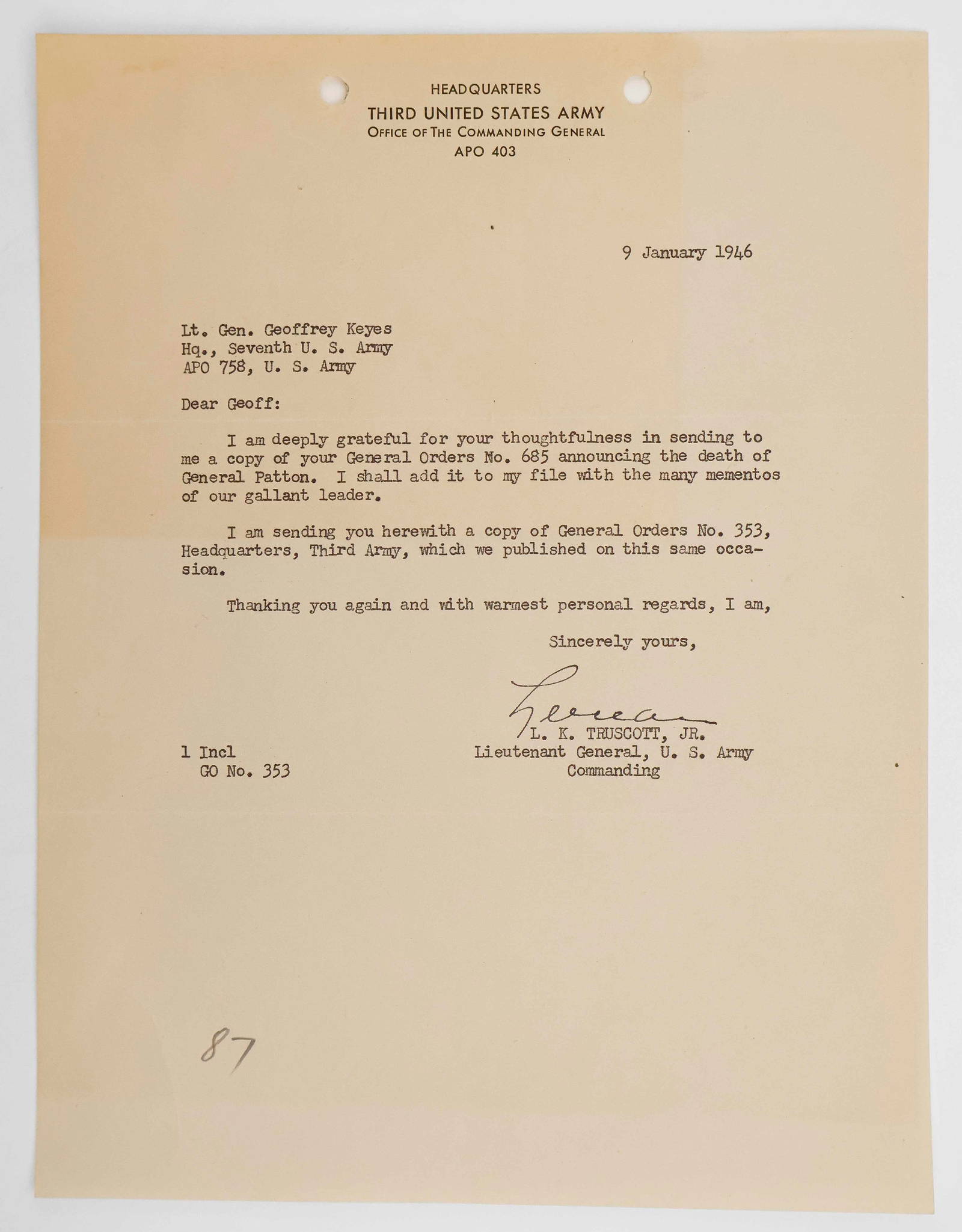 The Death Of George S. Patton Auction