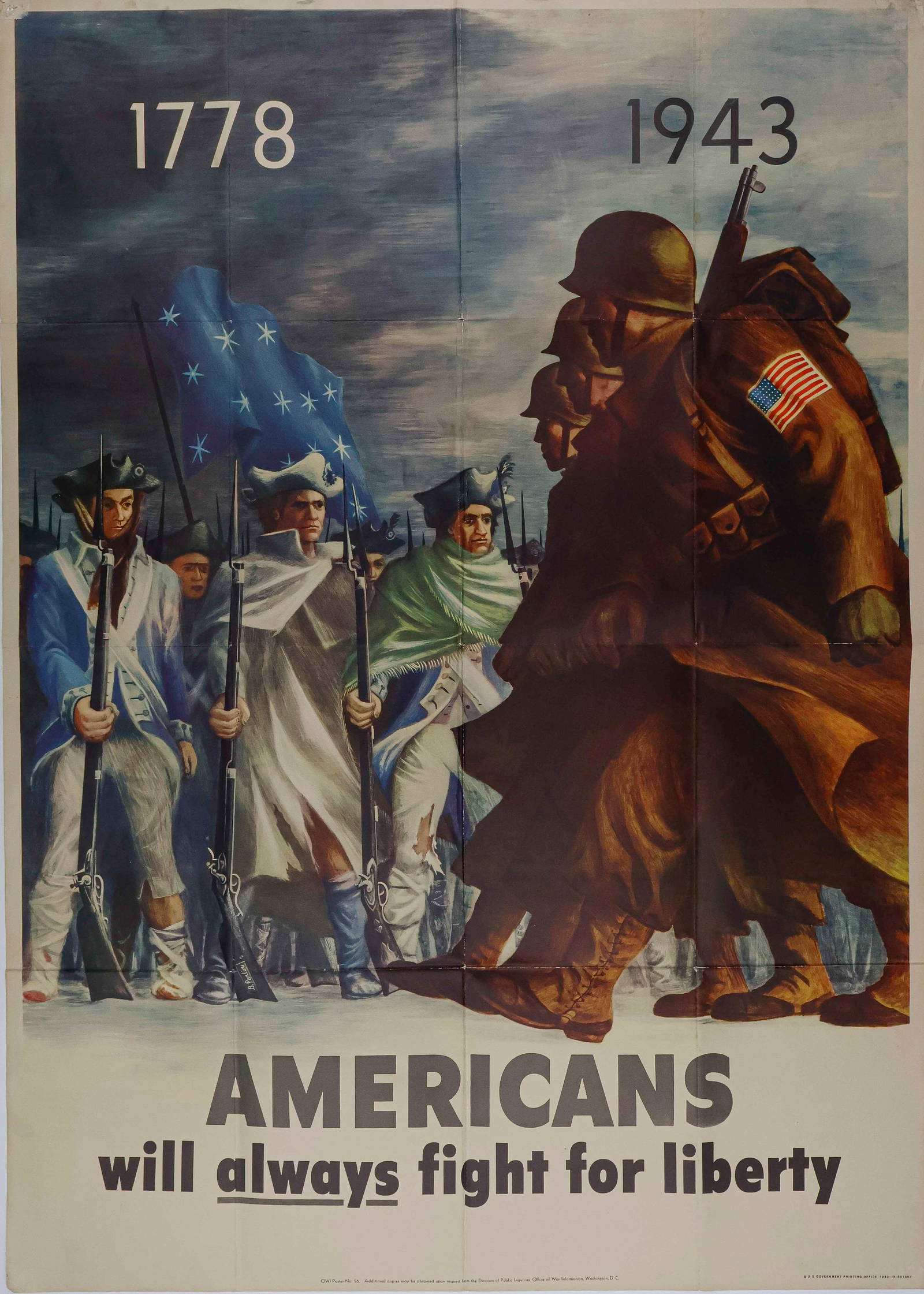 American World War Ii Patriotic Poster Auction