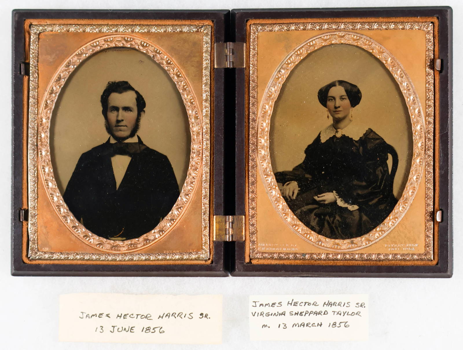 Pair Of Ambrotypes In A Fine Case Auction