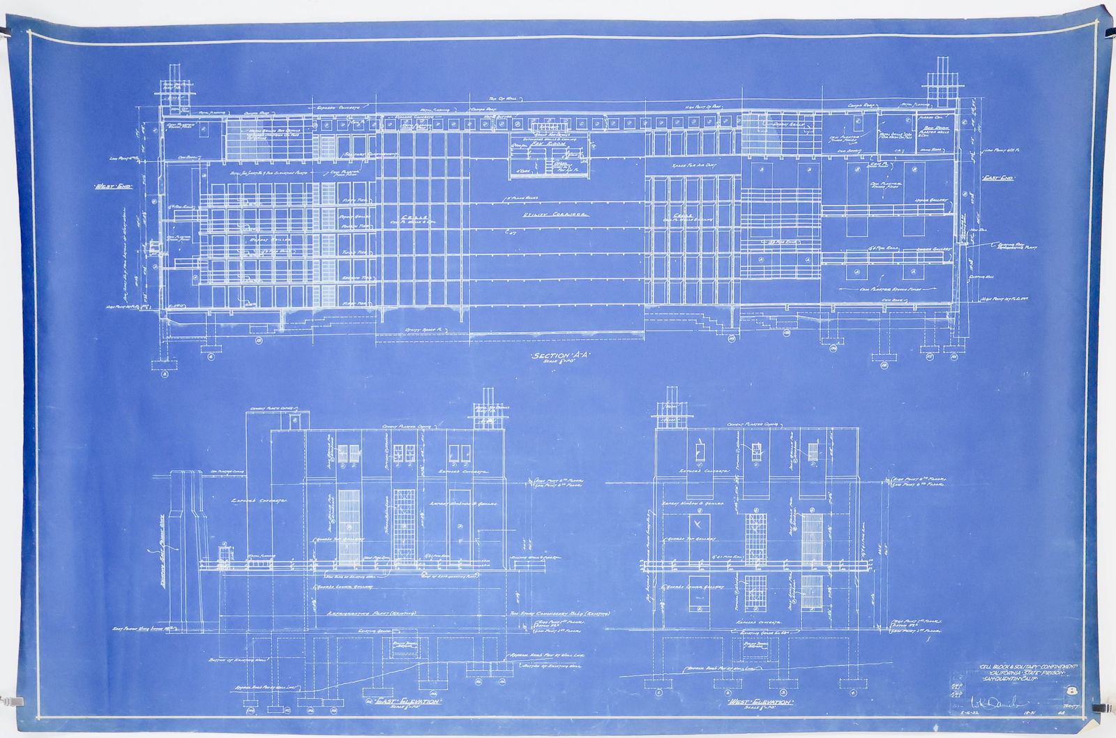 San Quentin Blueprint Of Cell Blocks, 1932 - Jun 27, 2025 | Alexander ...