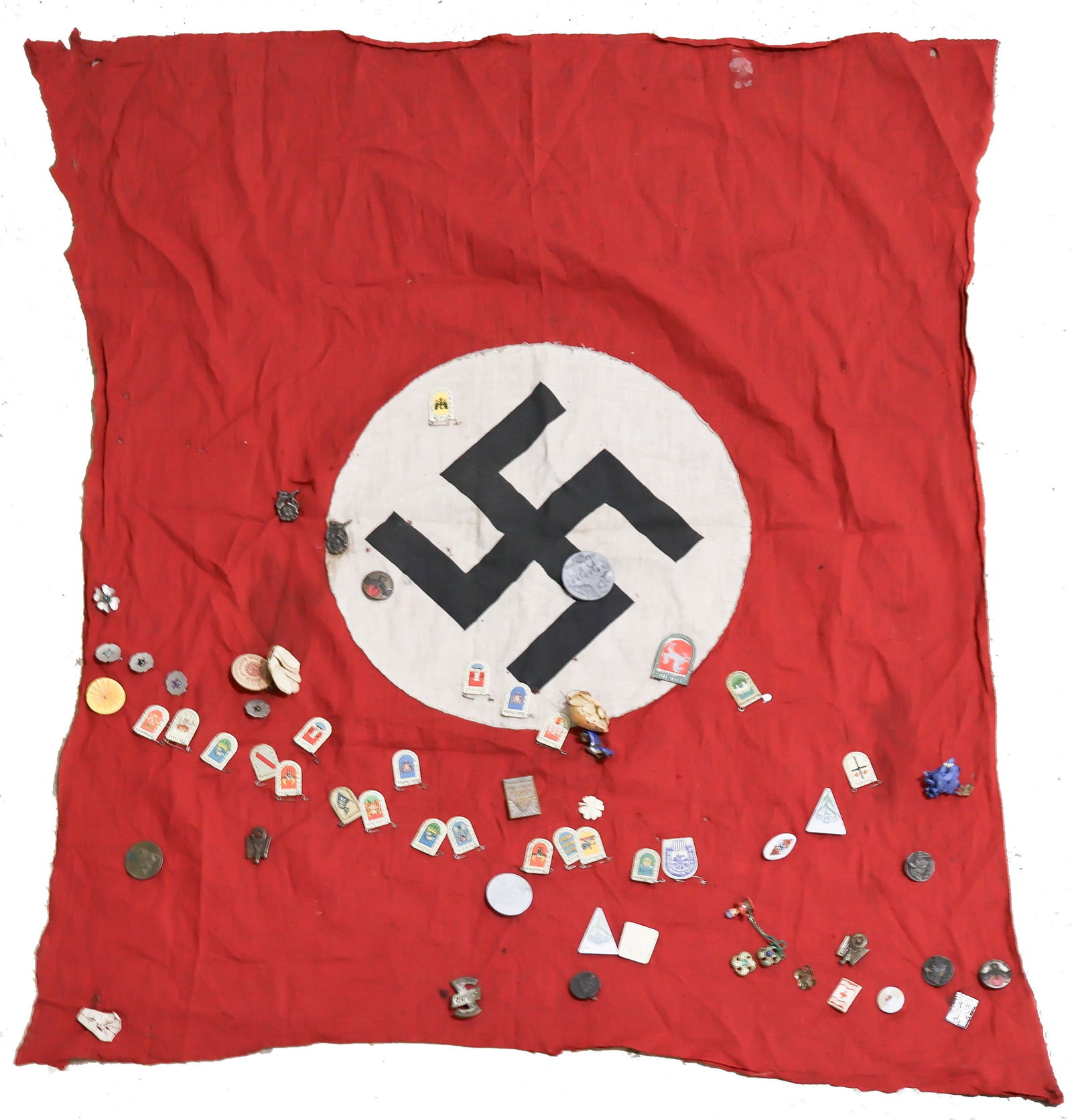 Captured, 'decorated' Nsdap Flag