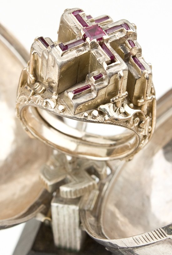 ADOLF HITLER'S "LOST" RUBY AND GOLD SWASTIKA RING