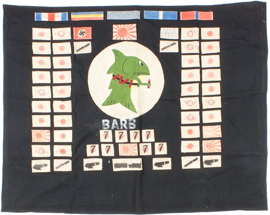 PRESENTATION BATTLE FLAG FROM THE USS BARB