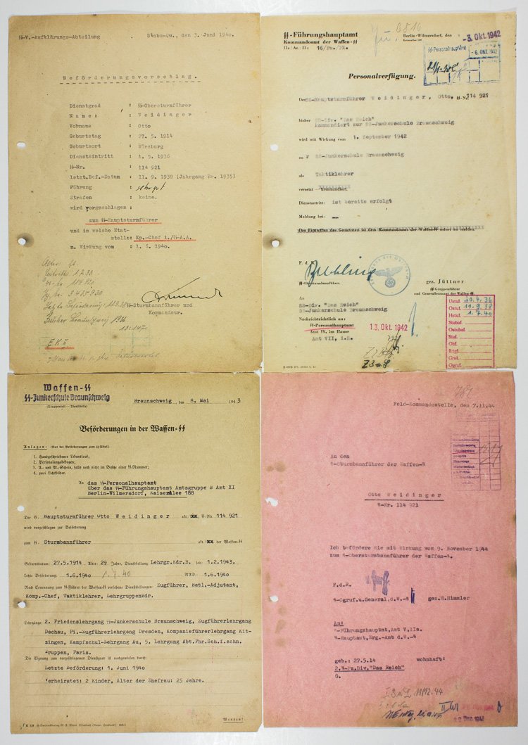 OTTO WEIDINGER "DER FUHRER" DIVISION GROUPING
