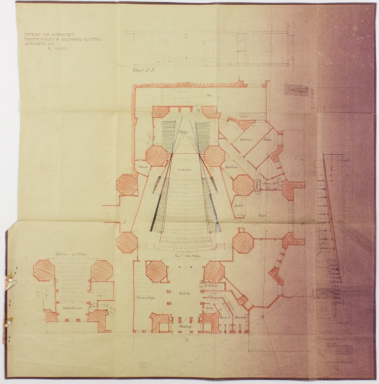 AUSCHWITZ BLUEPRINT TO CONVERT CHURCH INTO AN SS