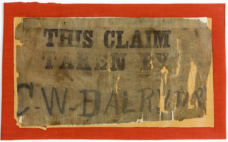 OKLAHOMA LAND RUSH CLAIM SIGN
