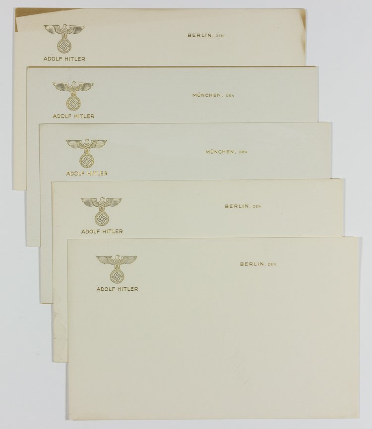 ADOLF HITLER STATIONERY CARDS
