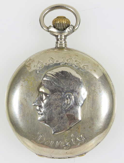 ADOLF HITLER OCCUPATION OF DANZIG POCKET WATCH ADOLF HITLER OCCUPATION OF DANZIG POCKET WATCH