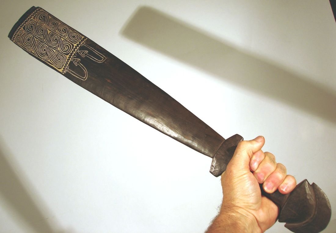 Trobriand Islands Sword Club Lime Inlaid Spatulate - Jun 22, 2014 | Old ...