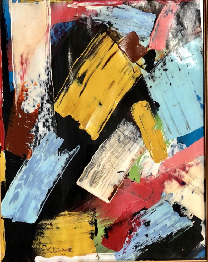 FRANZ KLINE ABSTRACT OIL ON BOARD V$100,000