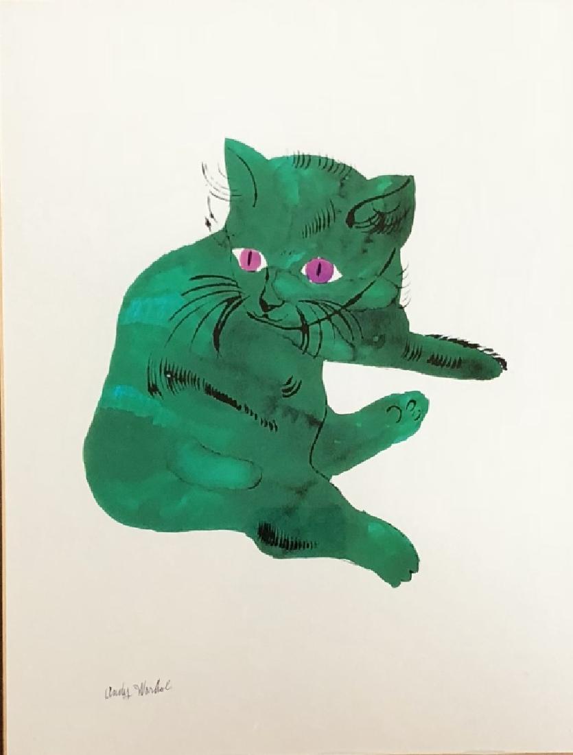 ANDY WARHOL FINE ART CAT LITHOGRAPH