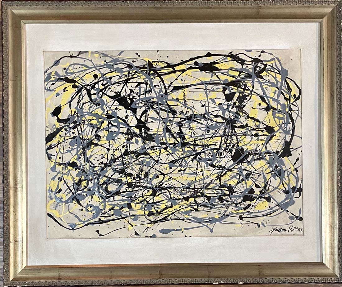 Jackson Pollock Abstract Oil On Canvas V$35,000