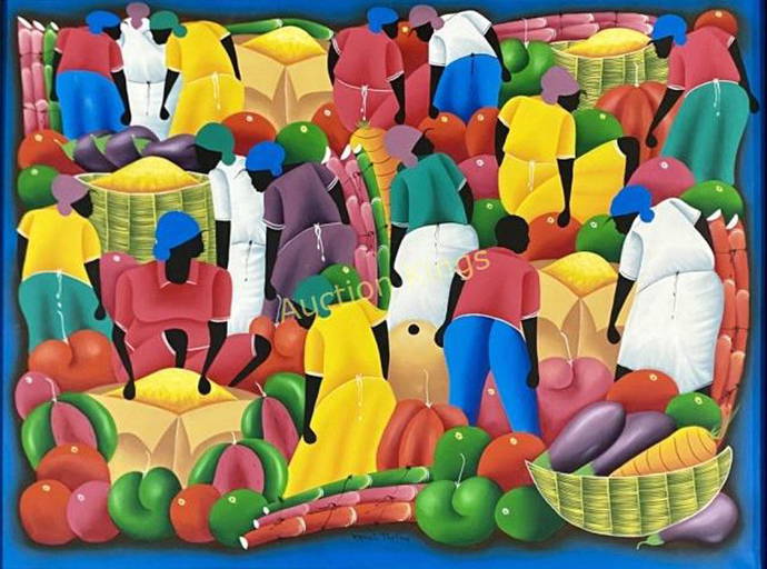 Kenol Fanfan Oil On Canvas Haitian Art V$16,000