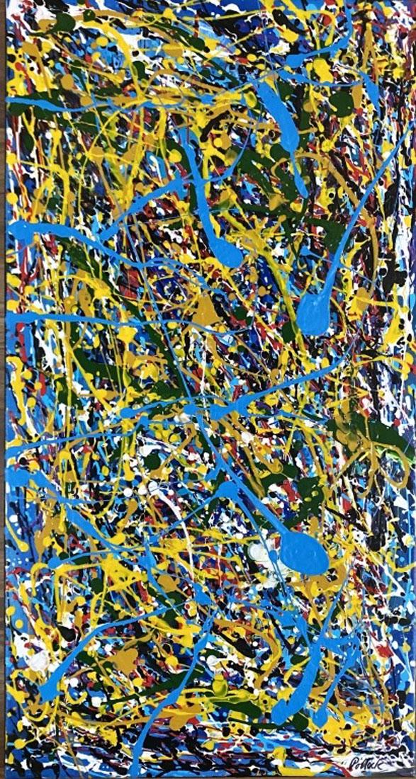 JACKSON POLLOCK ABSTRACT DRIP OIL ON CANVAS (#0054) on Sep 09, 2022 ...
