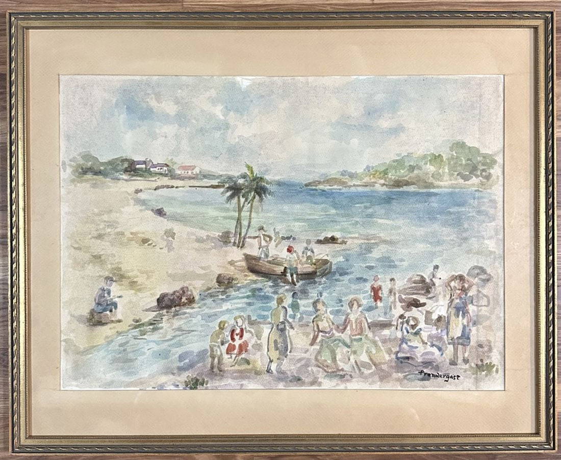 Maurice Prendergrast Watercolor Painting Auction