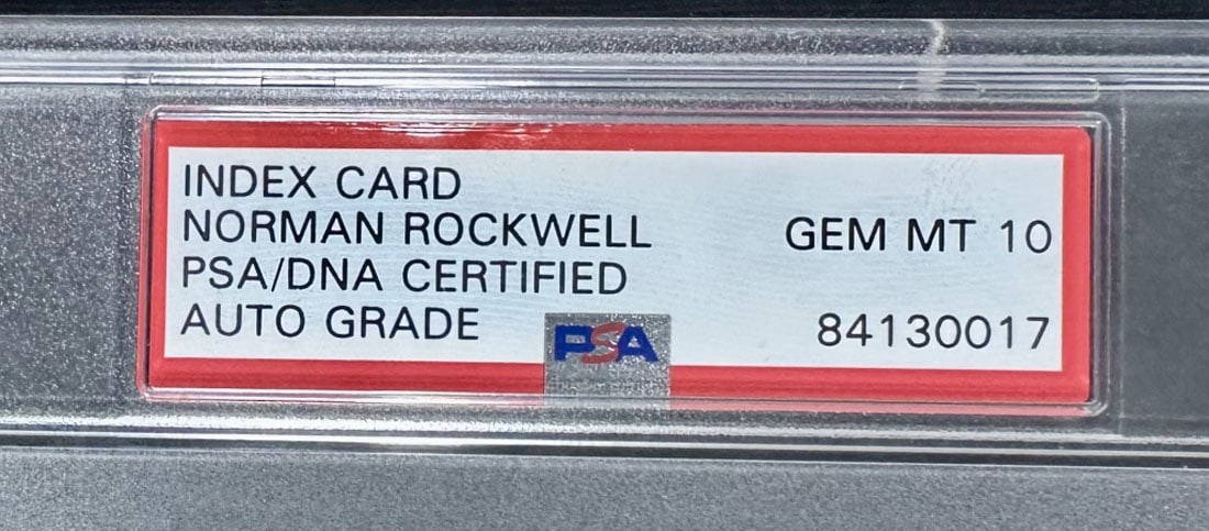 Psa Dna Norman Rockwell Signature Card Gem Mint 10 Auction