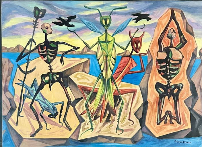 Esteban Frances (1913 1976) Oil On Paper
