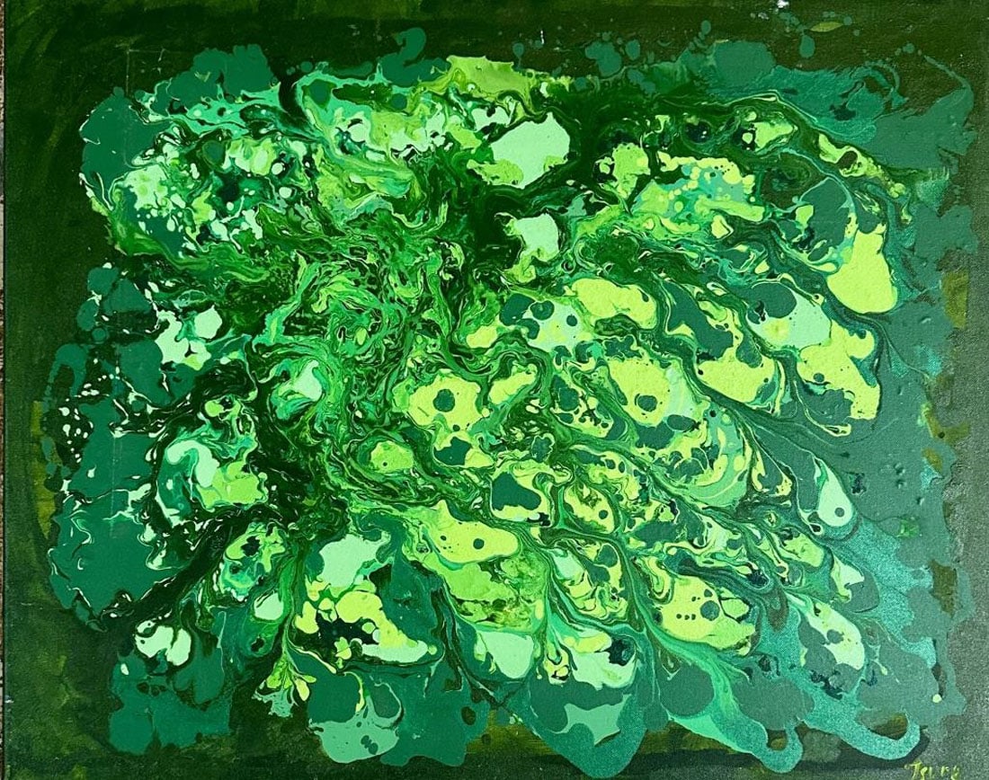 Tsuruko Yamazaki Abstract Oil On Canvas Auction