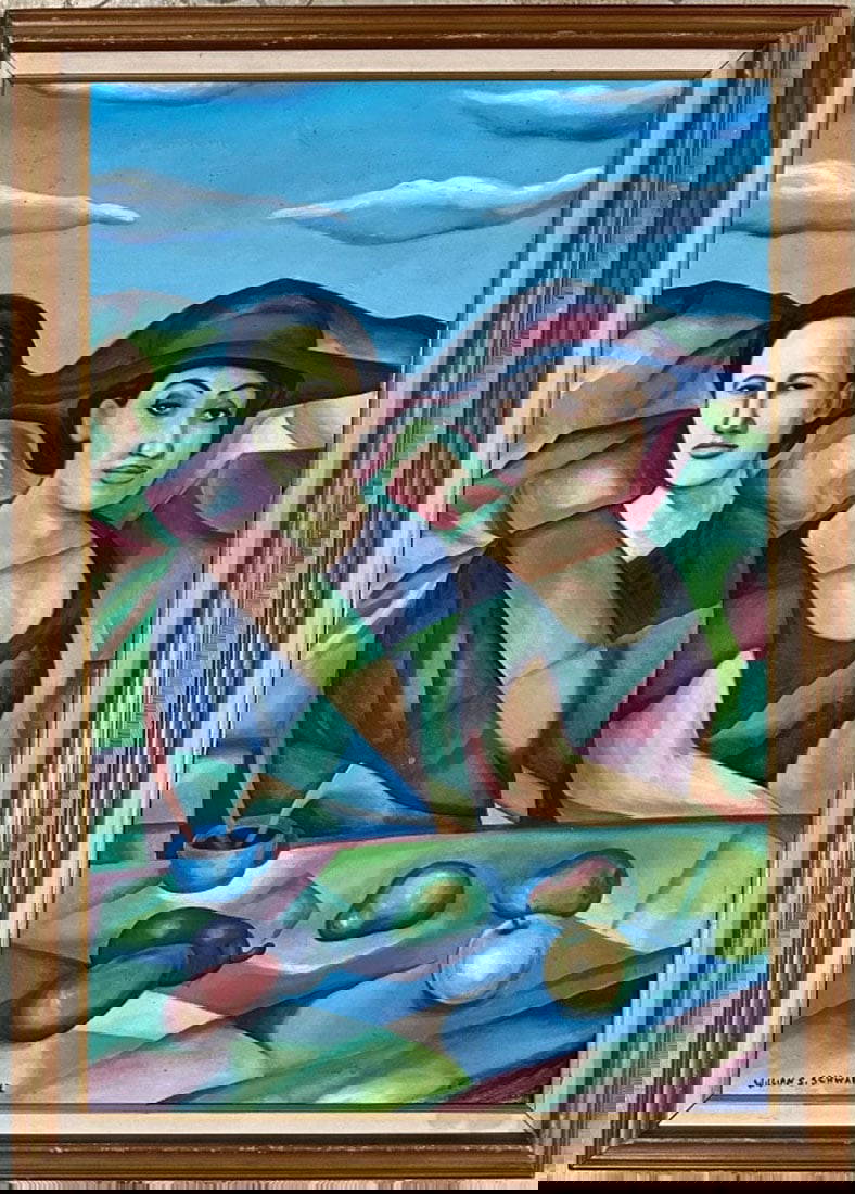 William Samuel Schwartz Oil On Canvas Auction