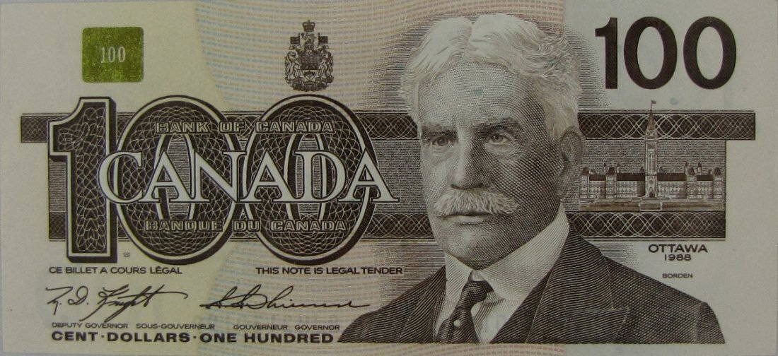 1988 Canadian 100 Dollar