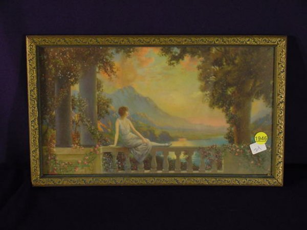 1946: R. Atkinson Fox "Sunset Dreams" Framed Print NR