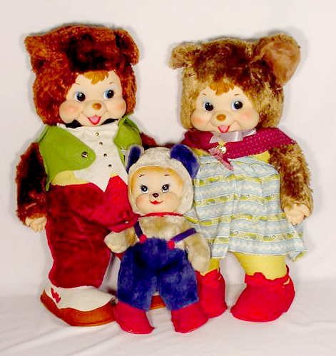 1250A: The Rushton Co. Bear Dolls "The Three Bears"