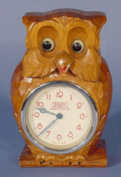 1850A: Japanese Poppo Owl Clock NR