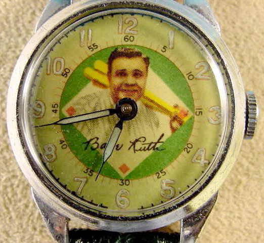 1949 Exacta Babe Ruth Wrist Watch & Baseball Case