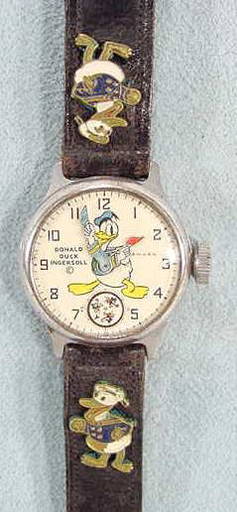 1935 Ingersoll Donald Duck Wrist Watch W/ Emblems